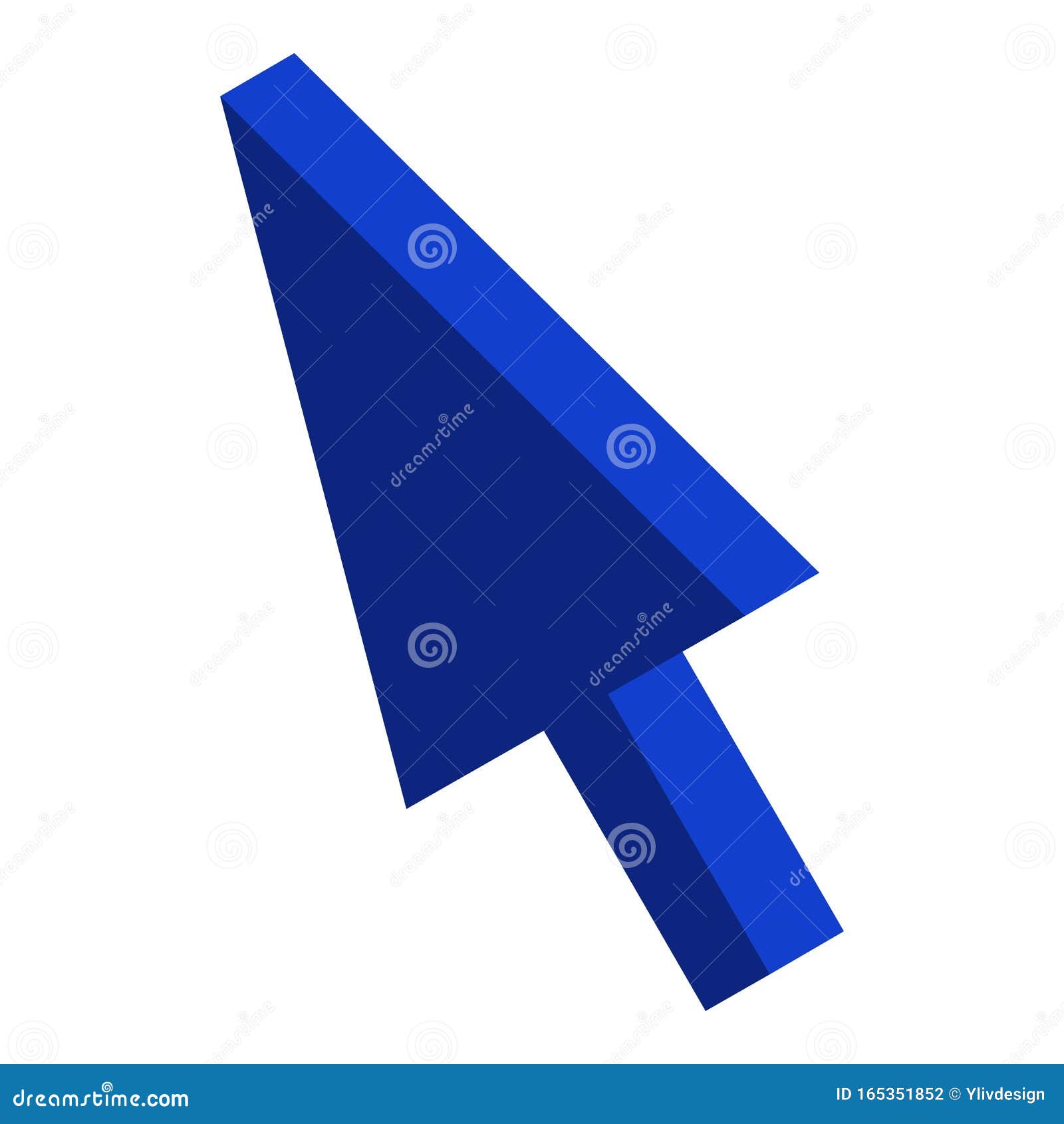 Blue Cursor Icon, Isometric Style Stock Vector - Illustration of ...