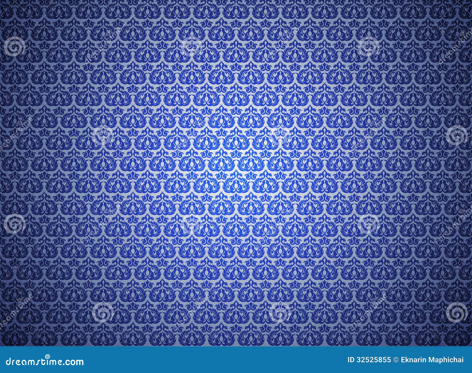 Blue curtain pattern stock illustration. Illustration of vintage - 32525855