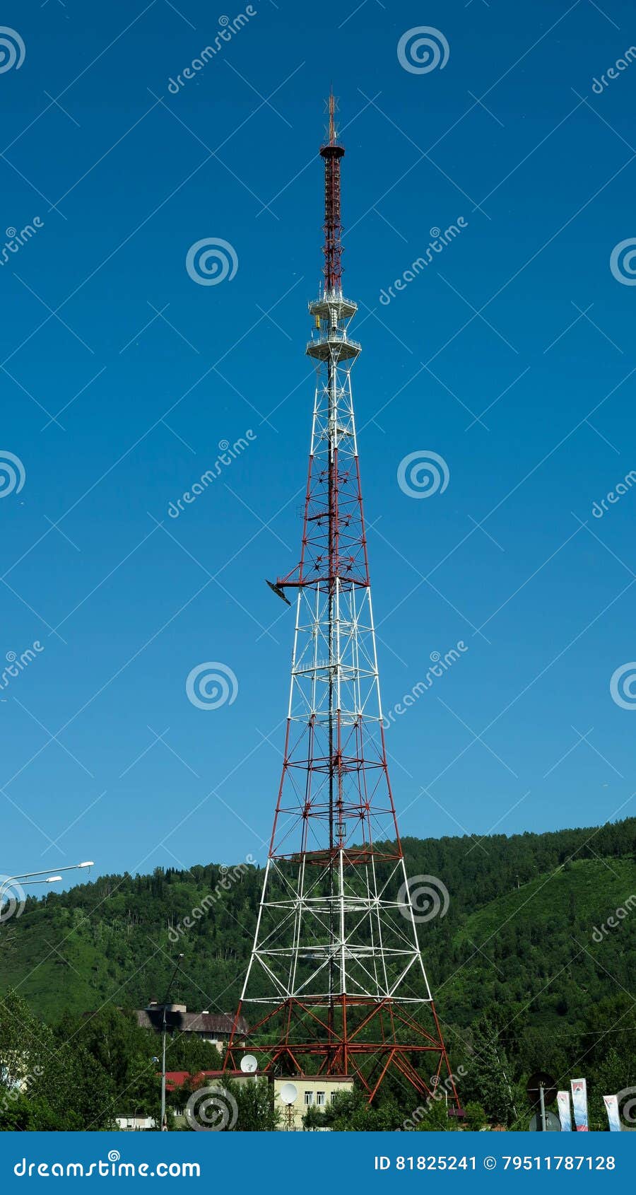 A large radio tower stock image. Image of smooth, fashion - 81825241