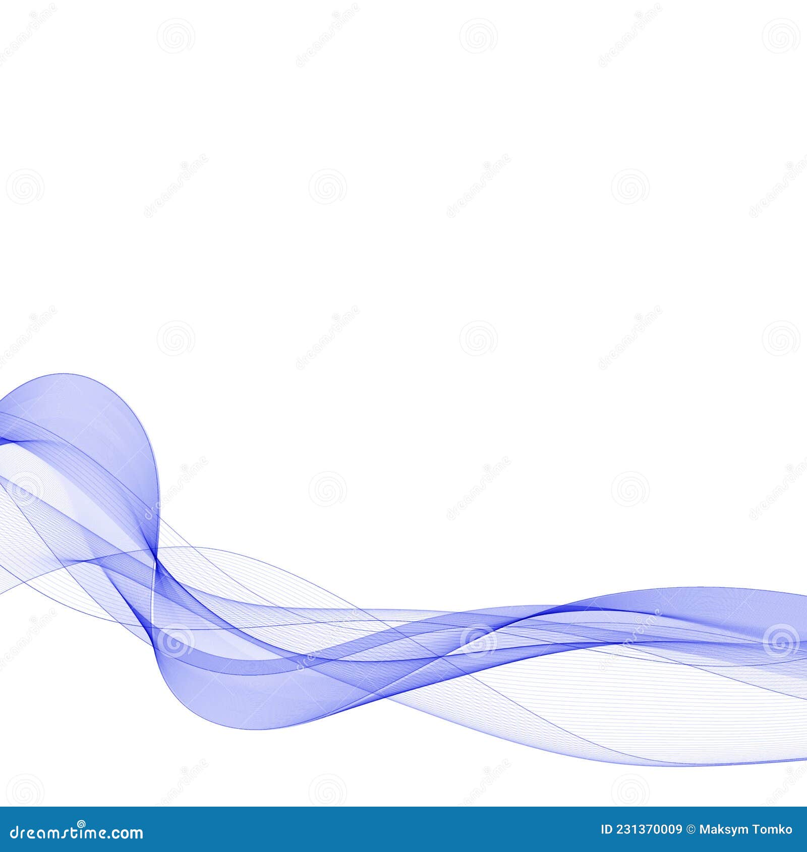 Blue Curve Lines. Abstract Vector Wave. Eps 10 Stock Vector ...