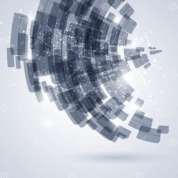 Blue and White Technology Abstract Background Stock Vector ...