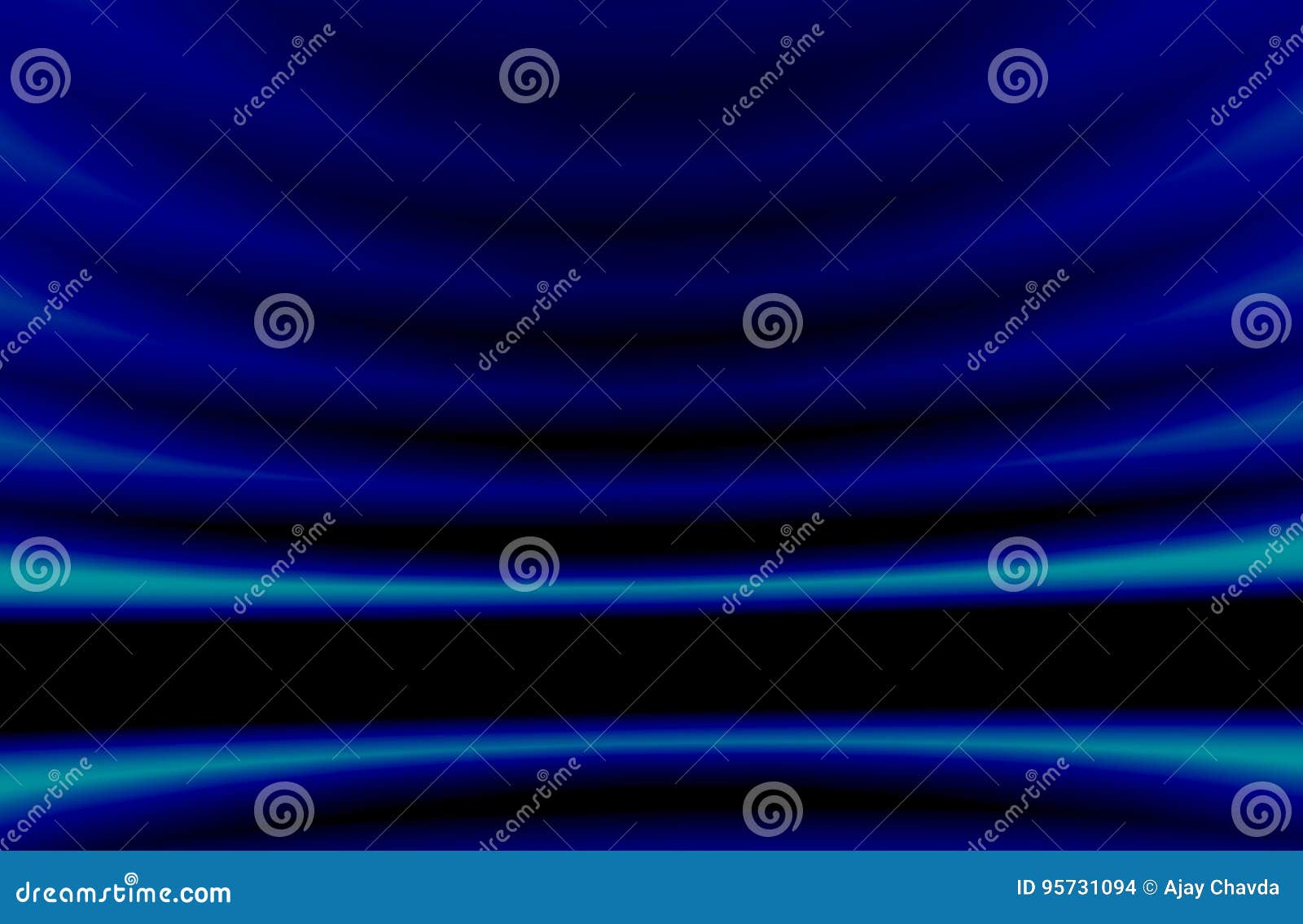 Blue Curved Lines with Black Background Stock Illustration ...