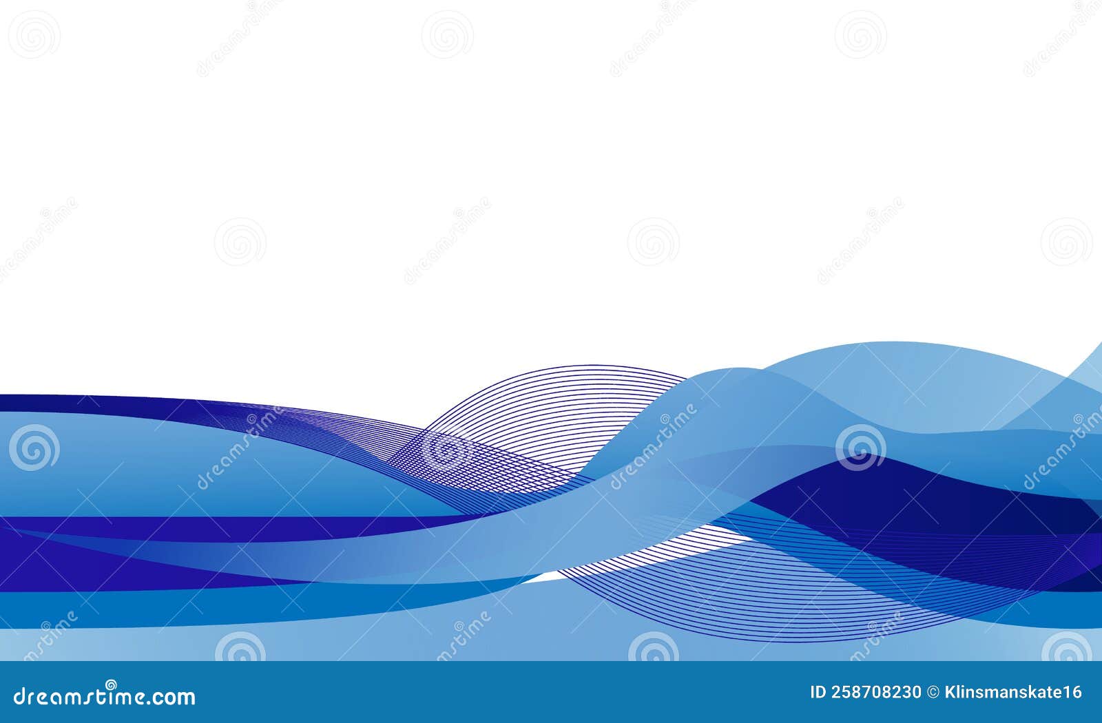 Blue Curved Wave Vector Art Design Background Stock Vector ...