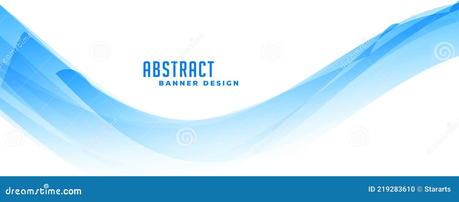 Blue Curvy Abstract Banner Design Stock Vector - Illustration of ...