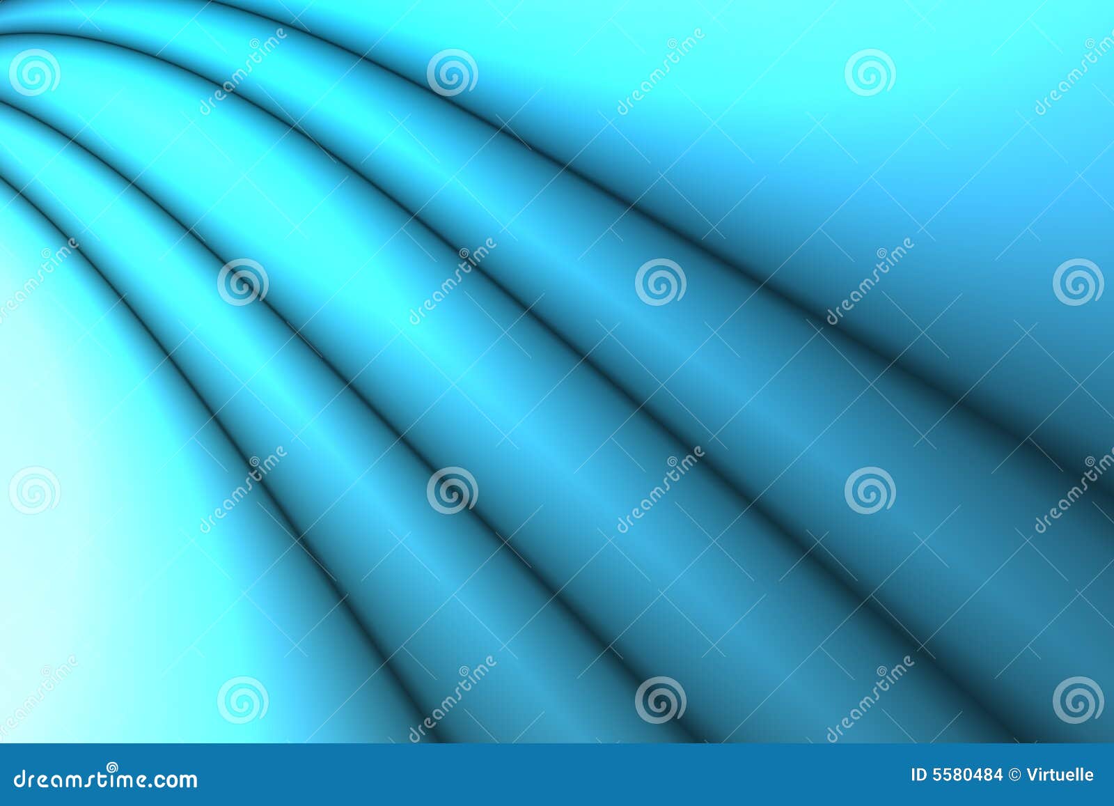 Blue Curvy Lines - 3D Abstract Background Stock Illustration ...
