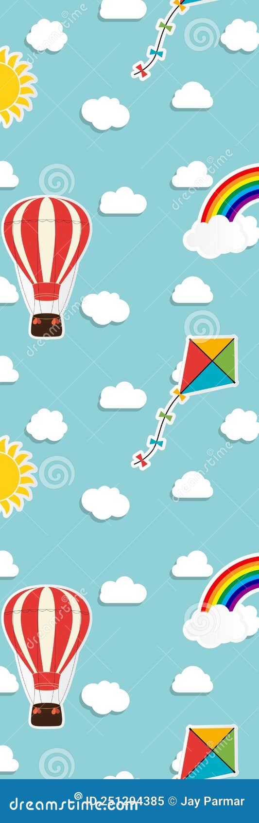 Blue Cute Cool Bookmark stock illustration. Illustration of cute ...