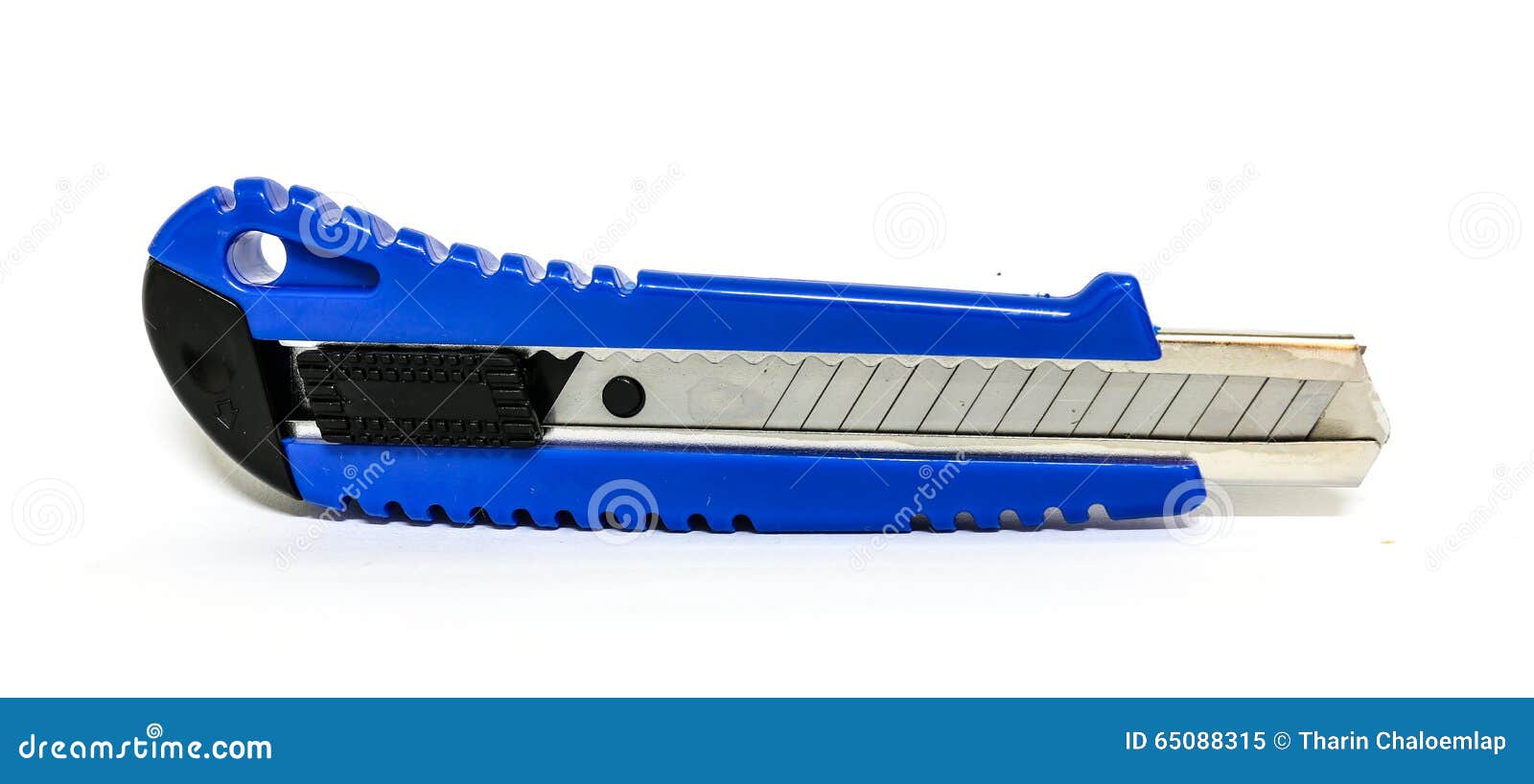 Blue Cutter on White Background Stock Image - Image of stationery ...