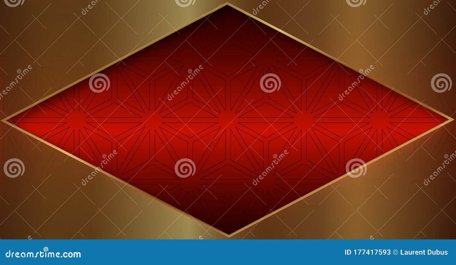 Abstract Red,dark Red and Gold Background with a Floral Texture in the ...