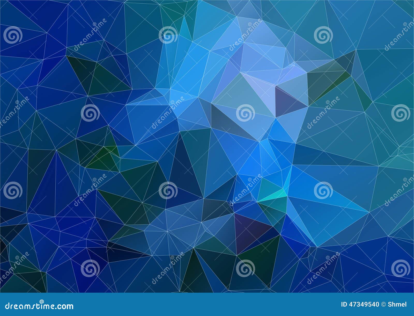 Blue Cyan Triangle Polygonal Background Stock Vector - Illustration of ...