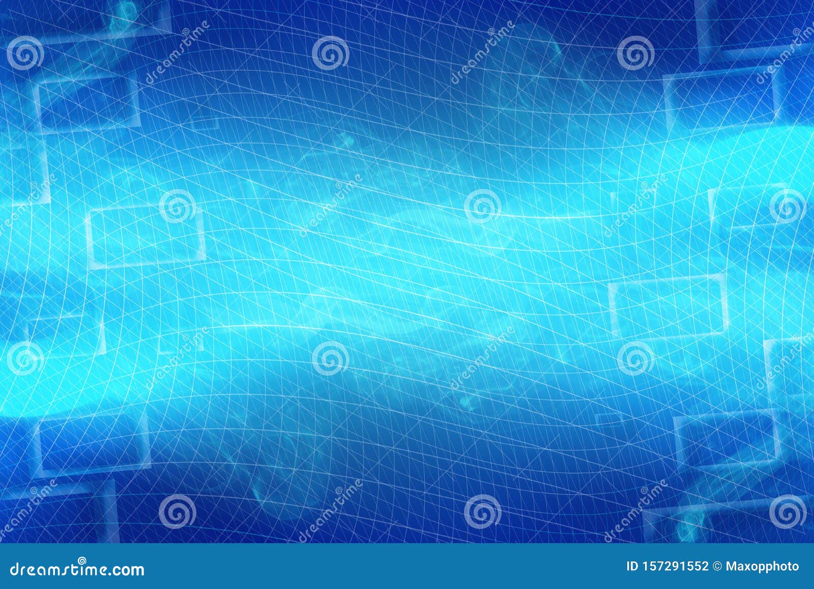 Blue Cyber Technology Background. Innovative Concept Stock Illustration ...