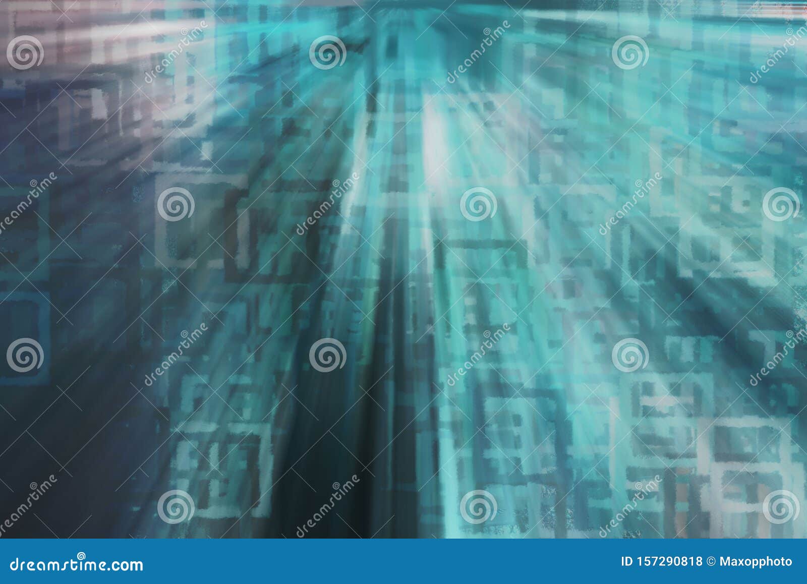 Blue Cyber Technology Background. Innovative Concept Stock Illustration ...