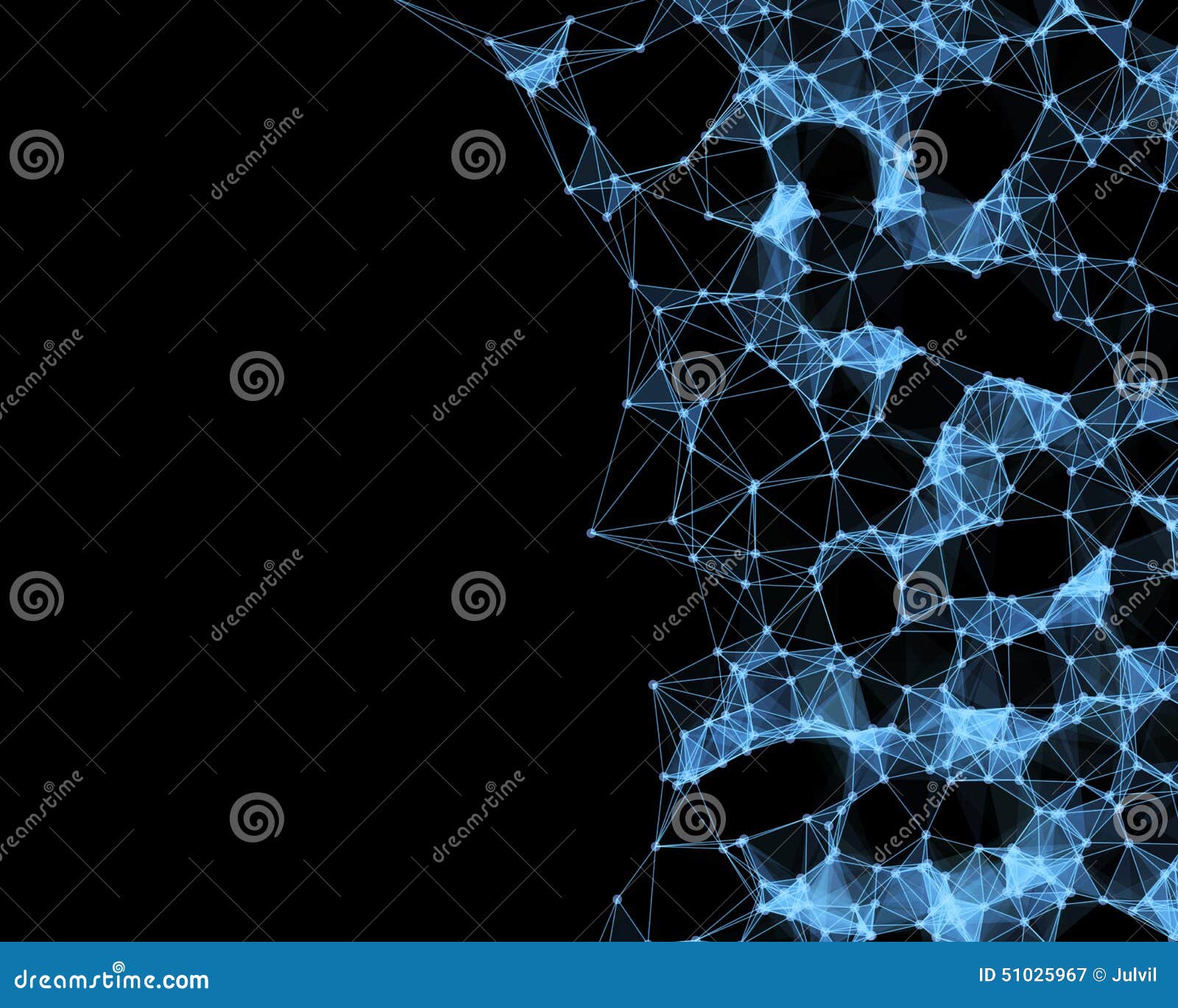 Blue cybernetic particles stock illustration. Illustration of ...