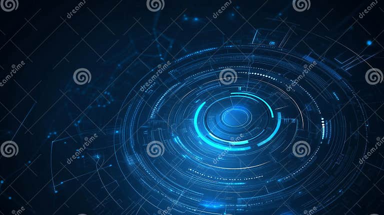 Blue Cybersecurity Lock Secure Reliability Futuristic Technology Stock ...