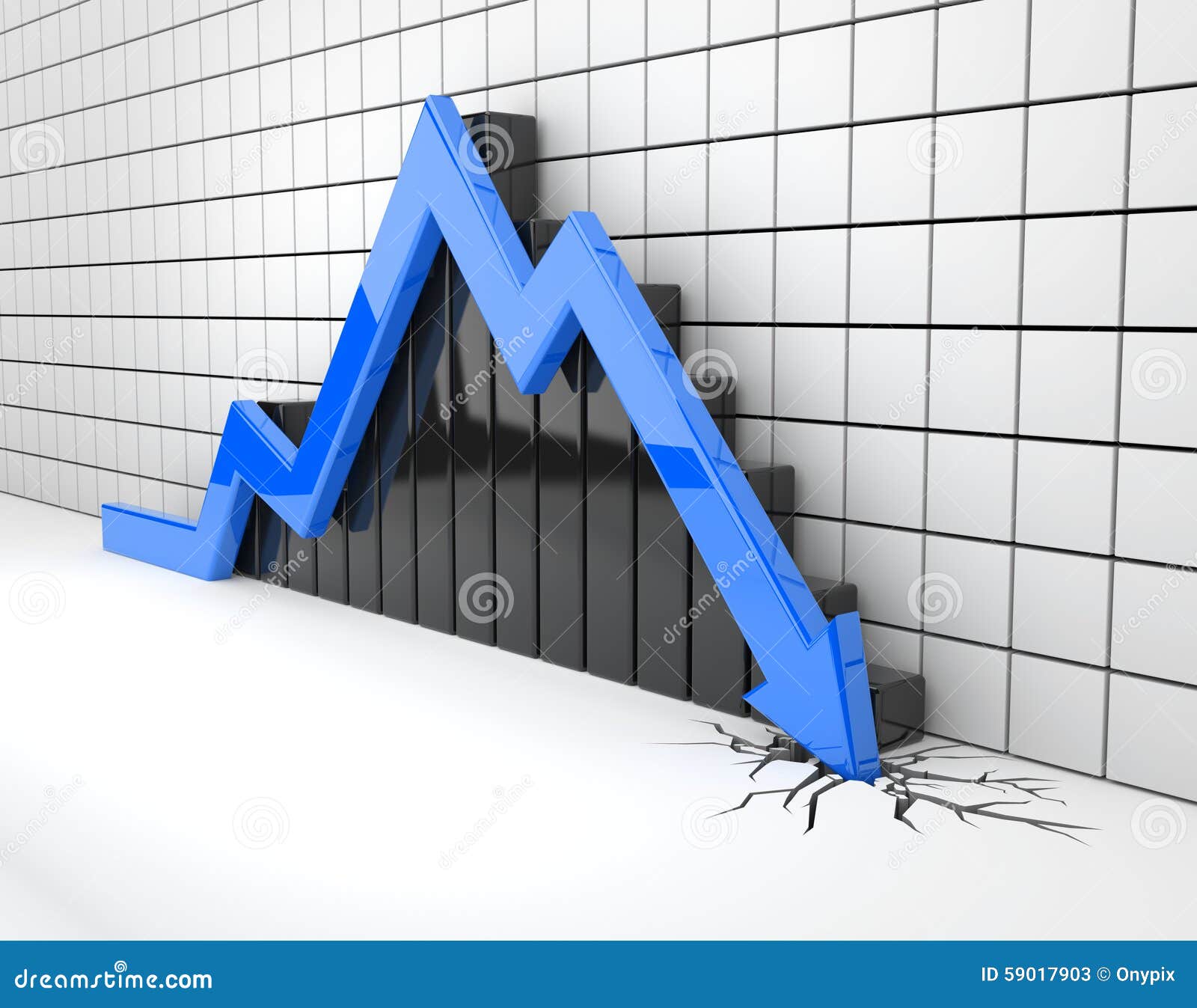 Blue 3d arrow crash stock illustration. Illustration of discount - 59017903