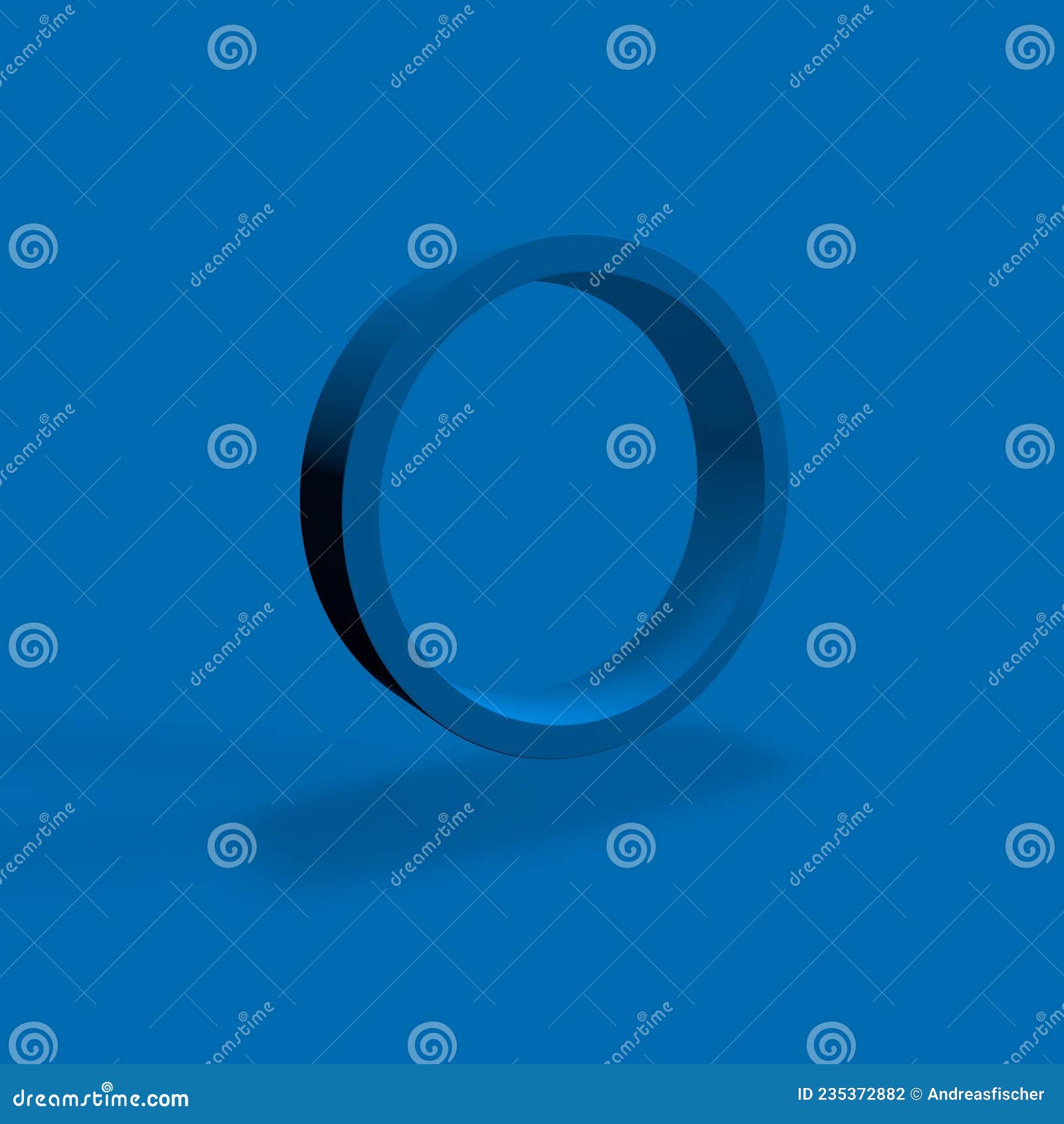 Blue 3D circle or ring stock illustration. Illustration of marketing ...