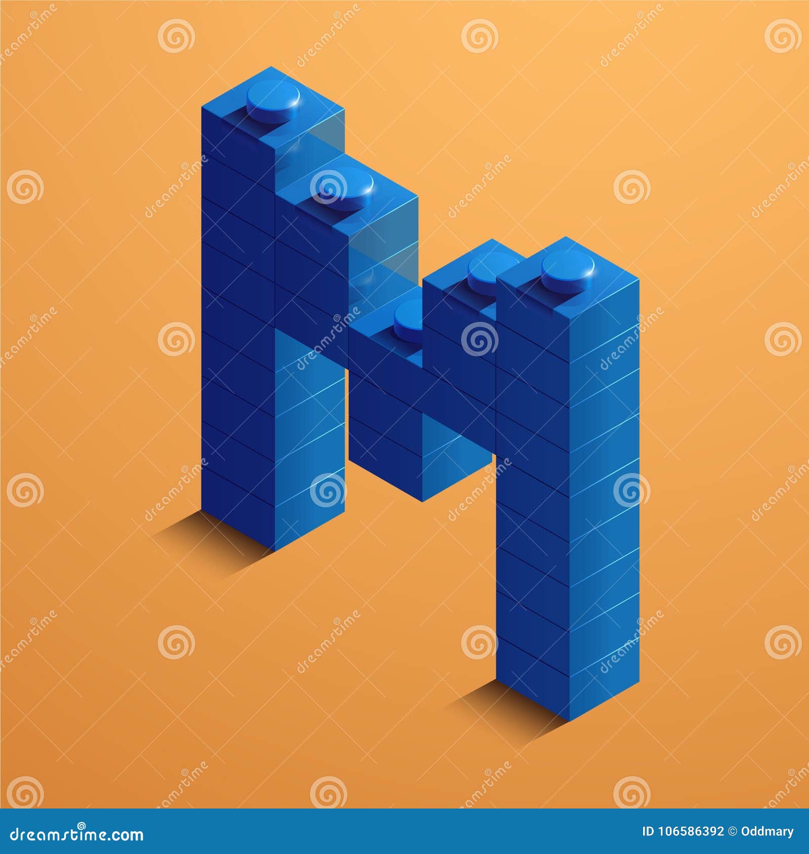 3d Isometric Letter M of the Alphabet. 3d Isometric Plastic Letter from ...