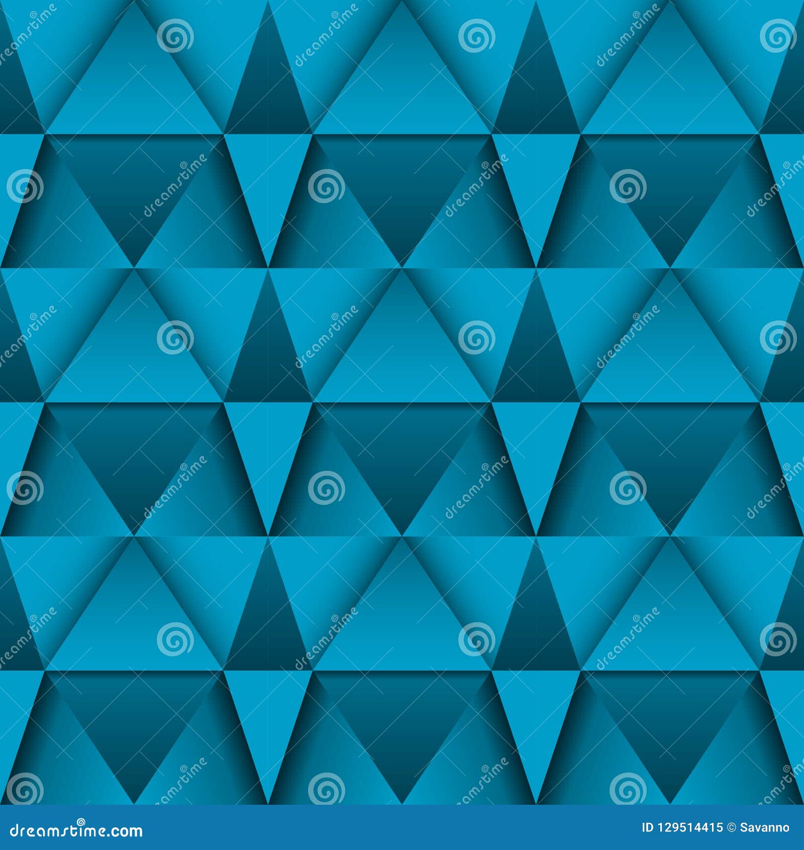 Blue 3d Geometric Pattern. Abstract Seamless Background Stock Vector ...