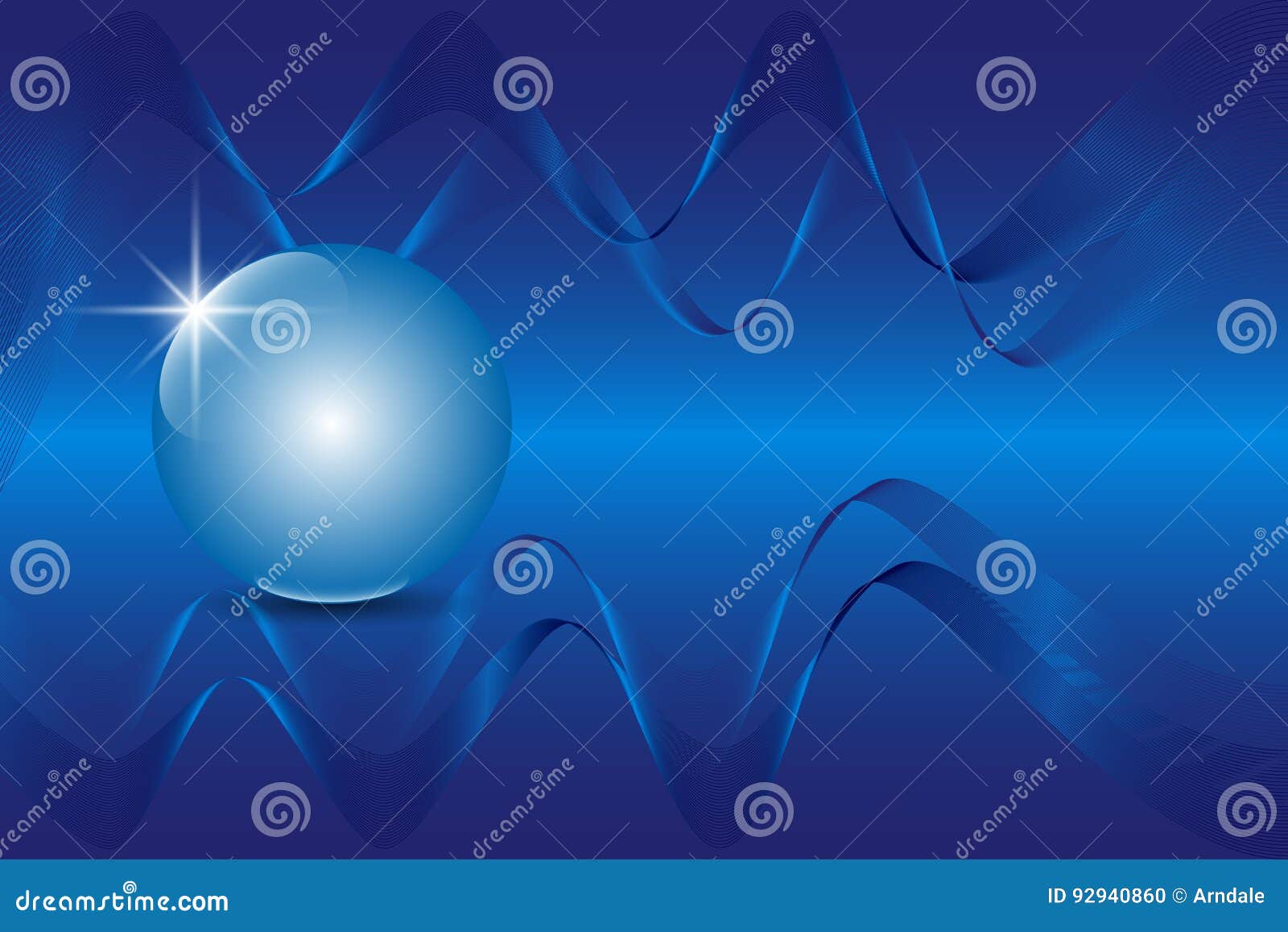 Blue 3D Globe Sphere on an Abstract Technology Blue Background Stock ...