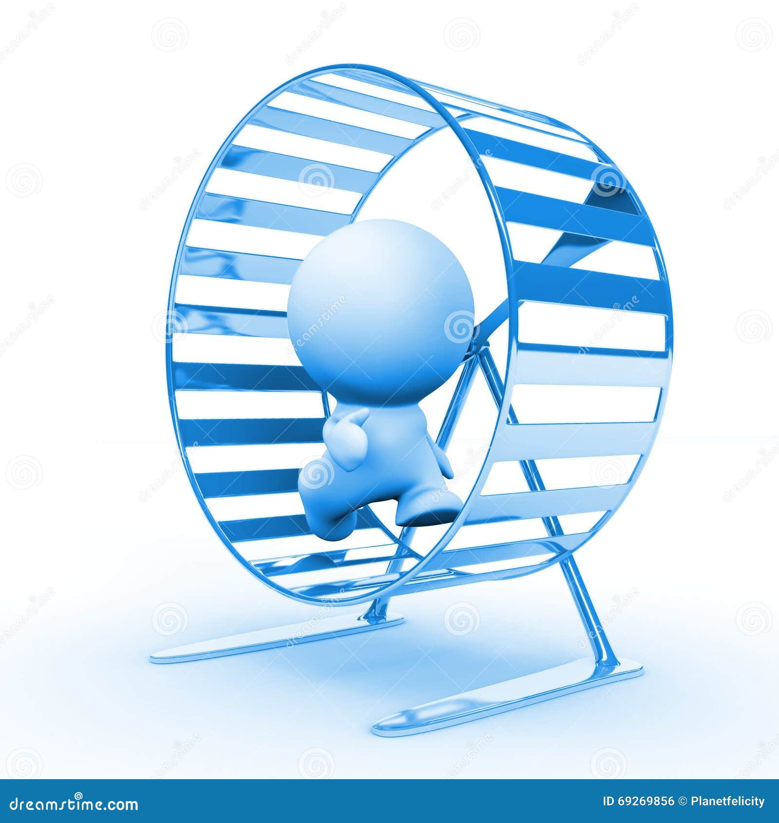 3d Man Running In The Hamster Wheel Stock Image | CartoonDealer.com ...