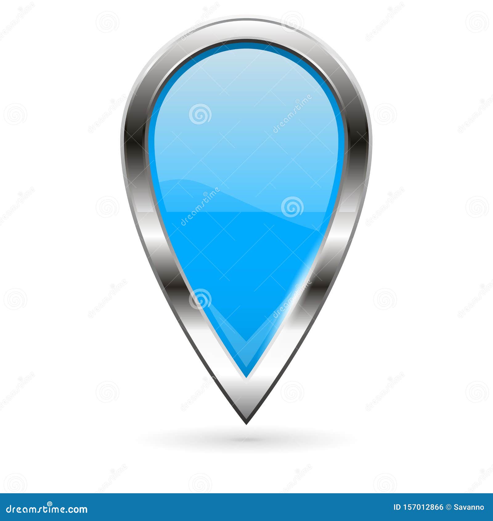 Blue 3d Icon. Drop Shape Pin Stock Vector - Illustration of vector ...