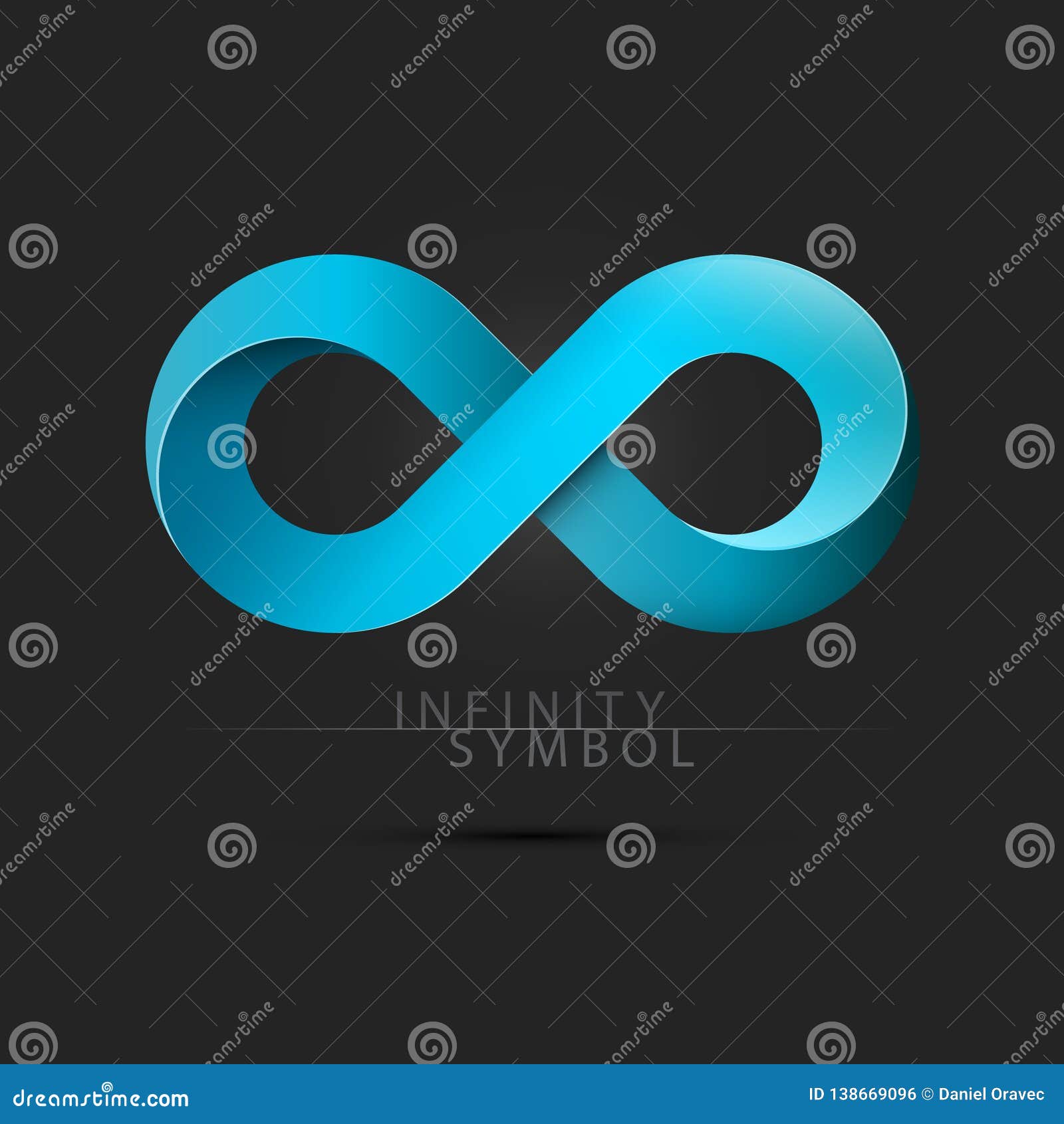 Blue 3D Infinity Symbol on Dark Background. Stock Vector - Illustration ... Blue 3D Infinity Symbol on Dark Background. Stock Vector - Illustration ...