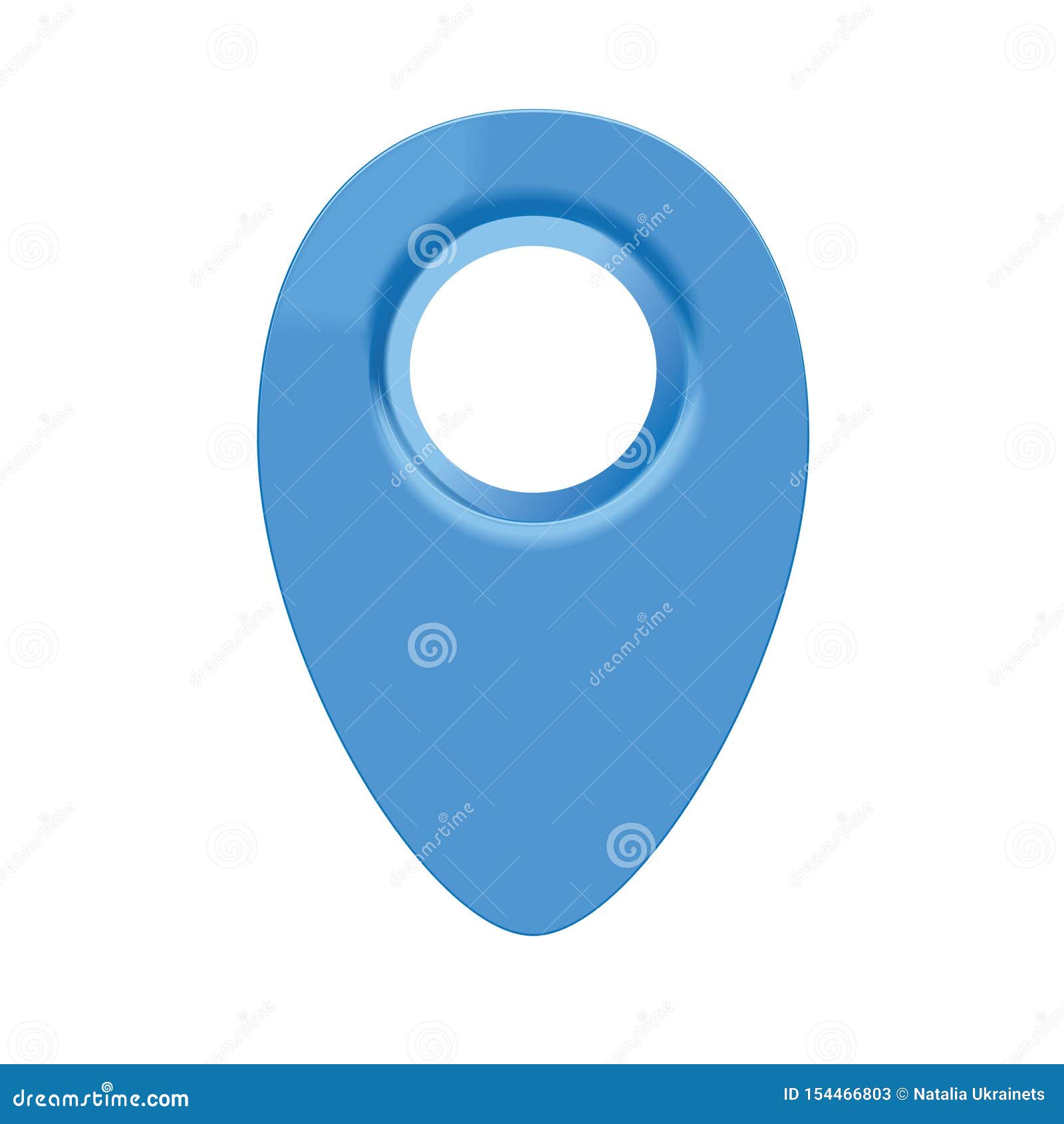 Blue 3d map geo pin stock vector. Illustration of pointer - 154466803