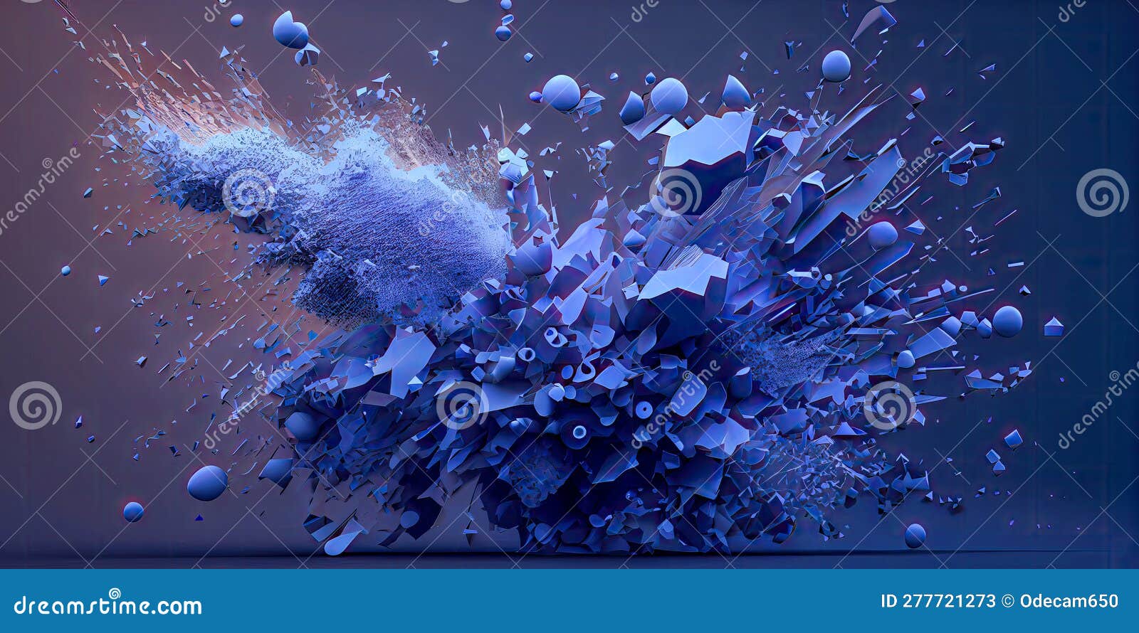 Blue 3d Particles Background Design Stock Illustration - Illustration ...
