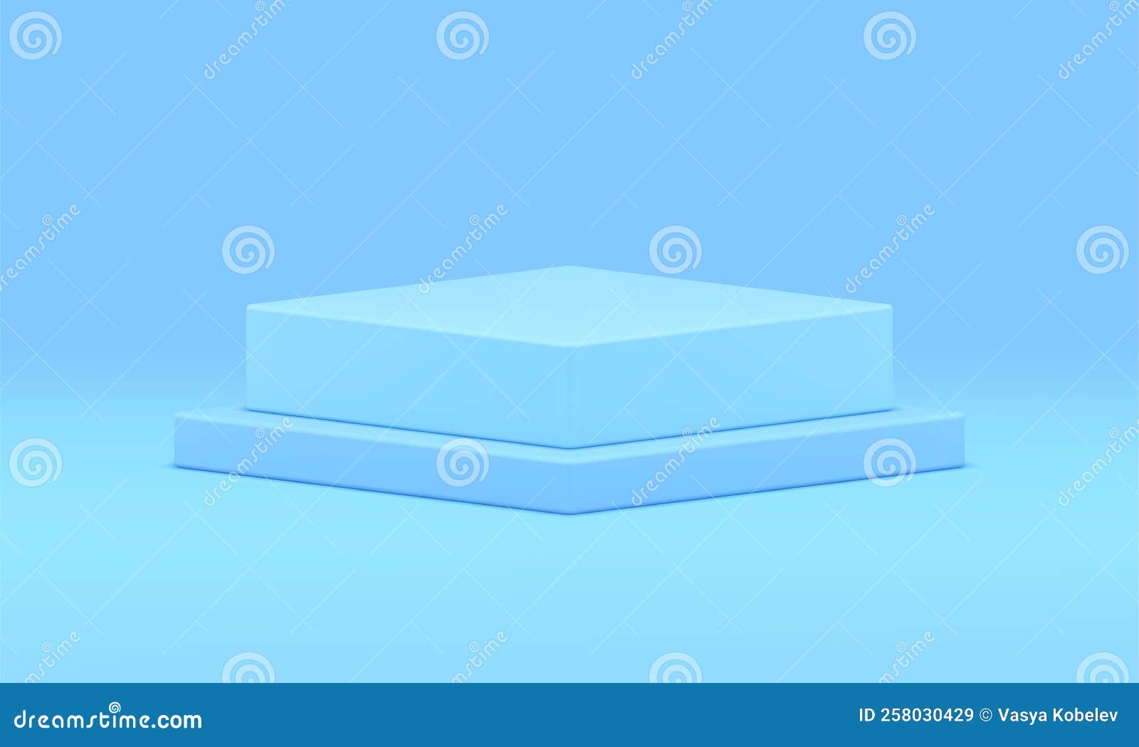 Blue 3d Stage Pedestal Display Advertising Arena Basic Foundation ...