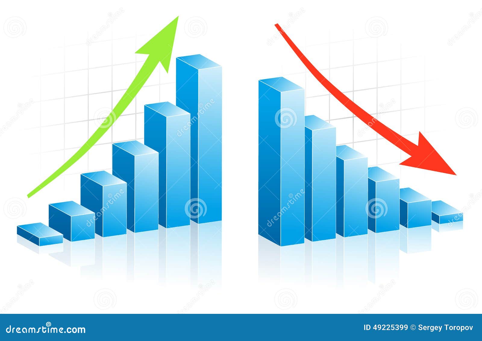 Blue 3d Vector Graphic stock vector. Illustration of chart - 49225399