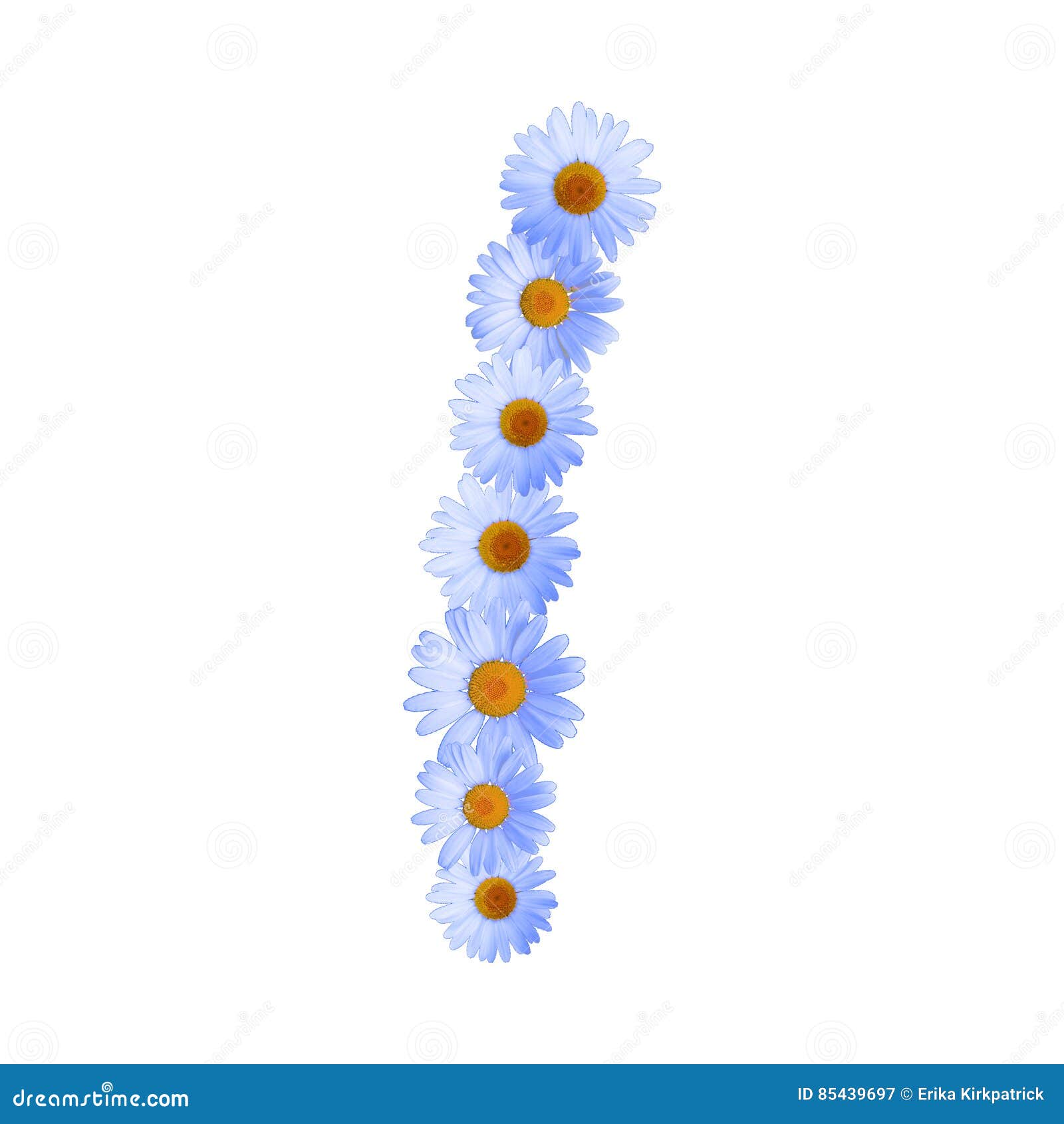 Blue Daisy Letter L stock illustration. Illustration of birthday - 85439697