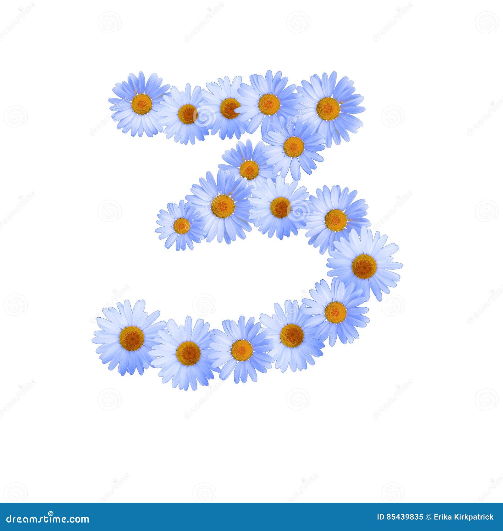 Blue Daisy Number Three stock illustration. Illustration of ...