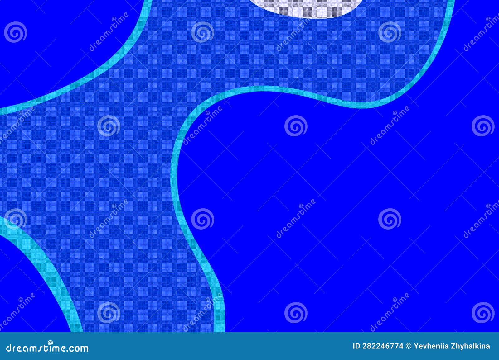 Blue Dark Background with Gradient, Abstract Oval Shapes, Thin Wavy ...