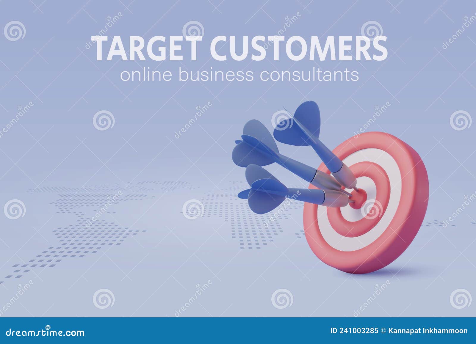 Blue Dart Hit On Center Of Target Stock Vector Illustration Of