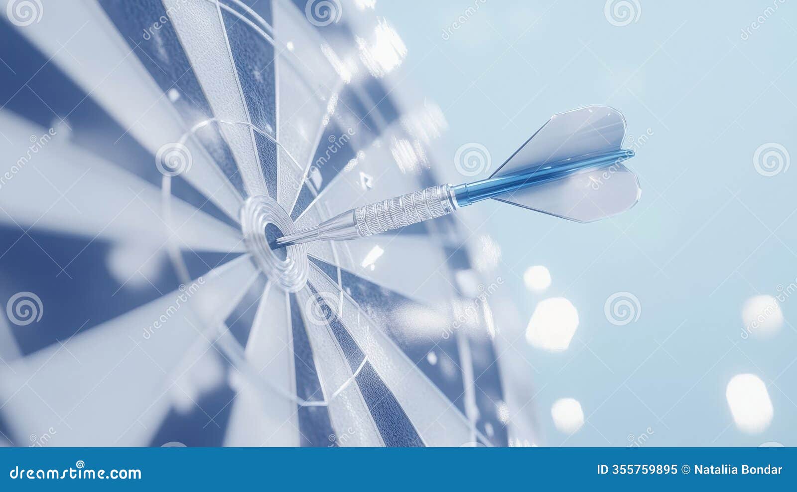Blue Dart Hitting Center of Target Symbolizing Precision and Success ...