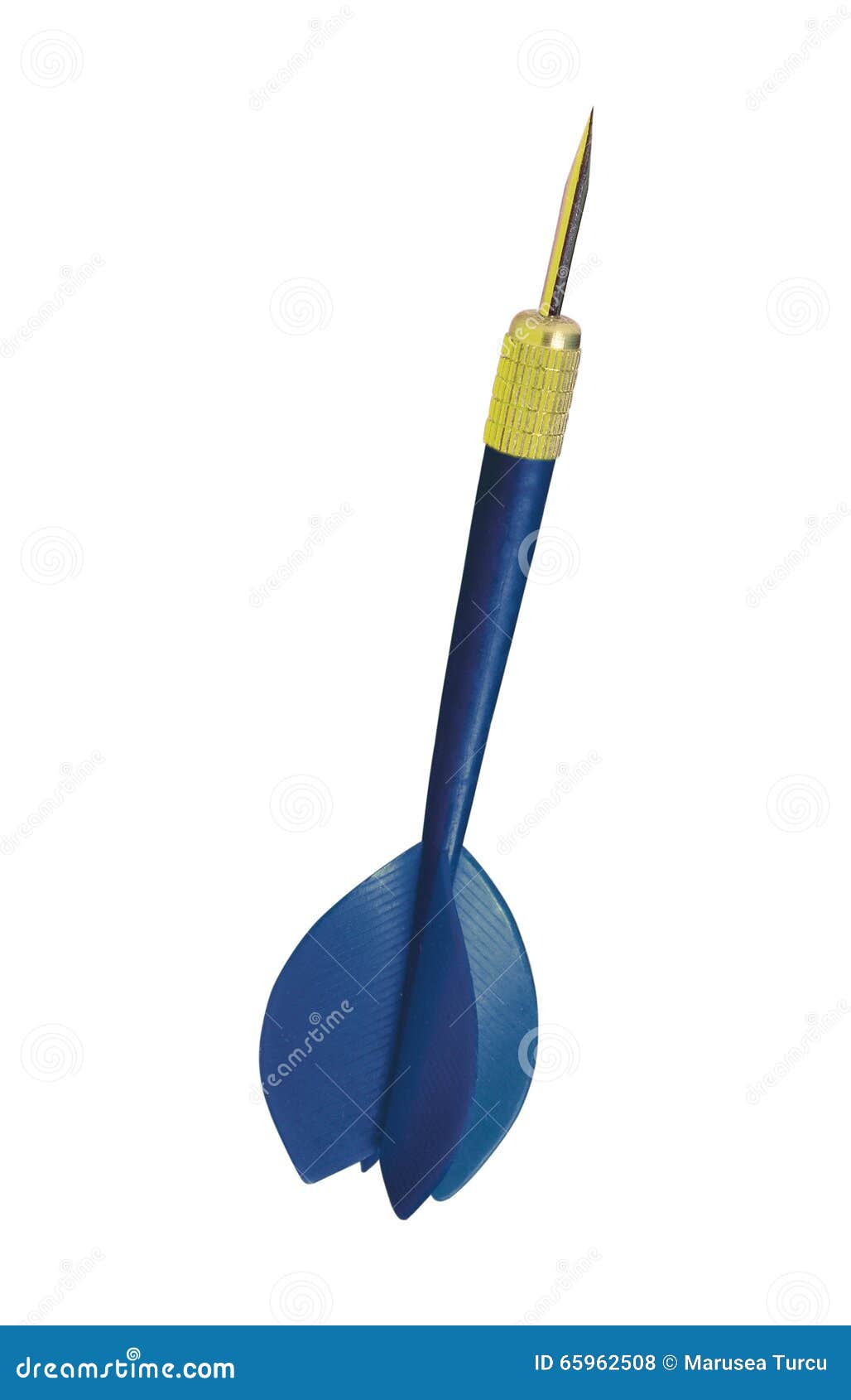 Blue Dart Arrow In The Center Of Dartboard. Blur And Bokeh Royalty-Free ...