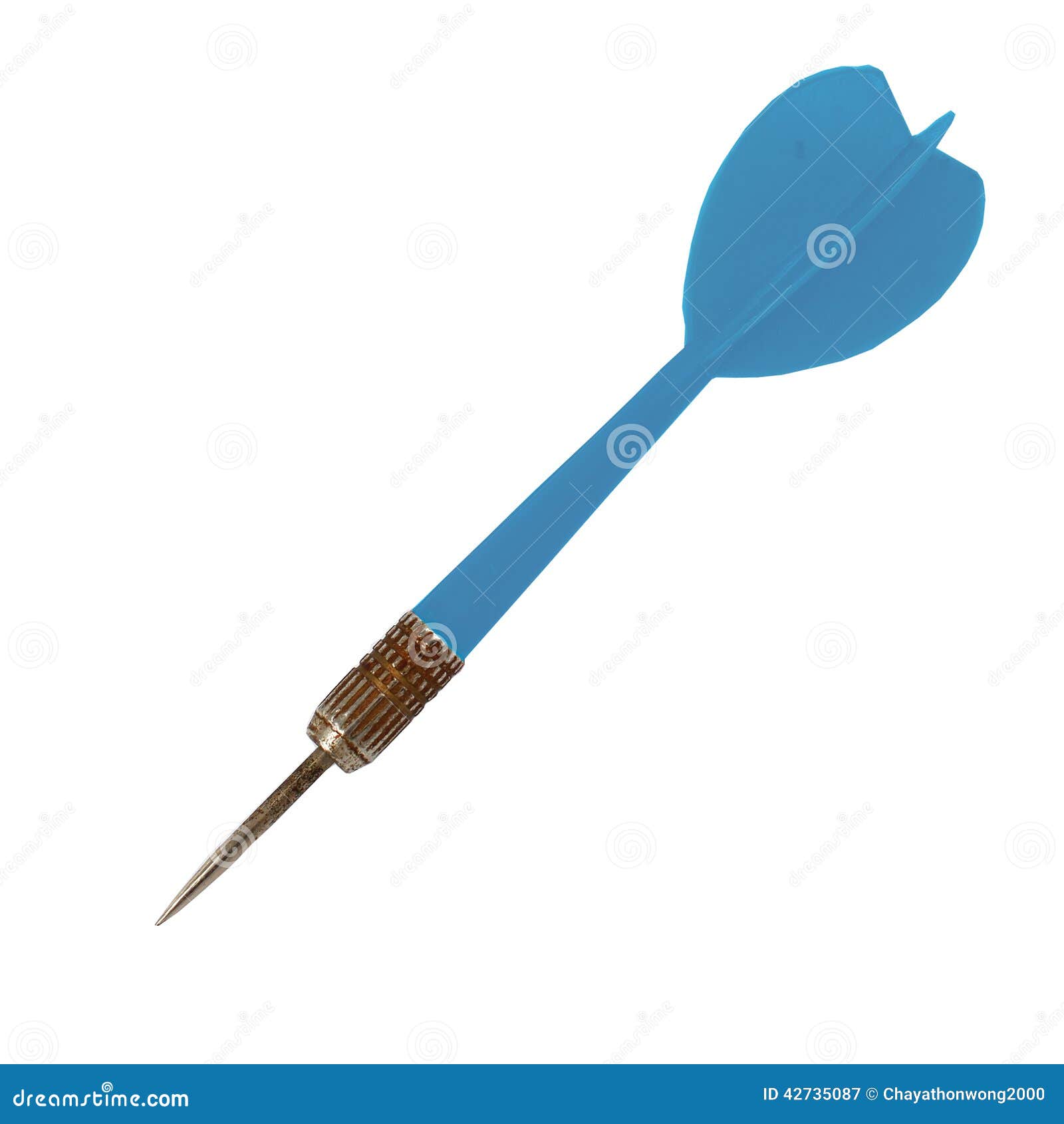 Blue Dart Arrow In The Center Of Dartboard. Blur And Bokeh Stock Photo ...