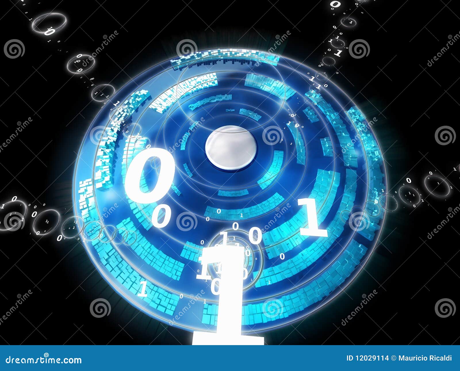Blue Data stock illustration. Illustration of read, optical - 12029114