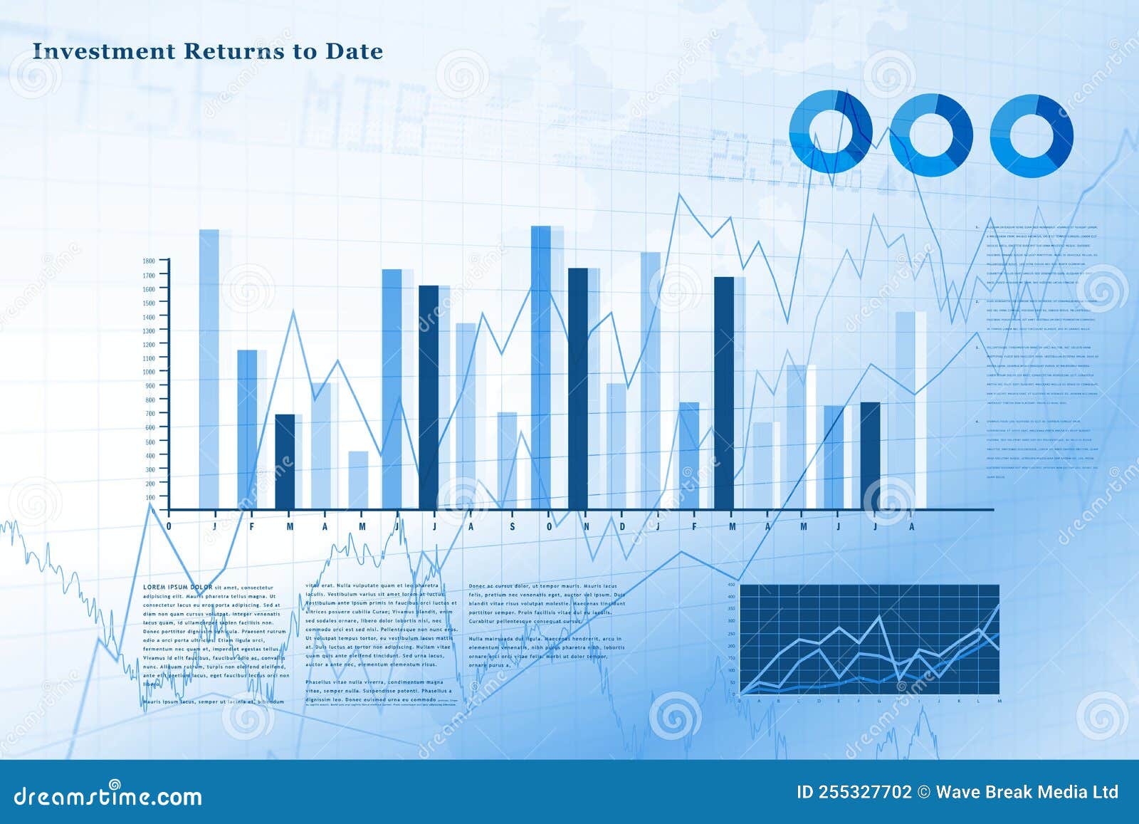 Analysis Banking Blue Business Chart Data Stock Illustration ...