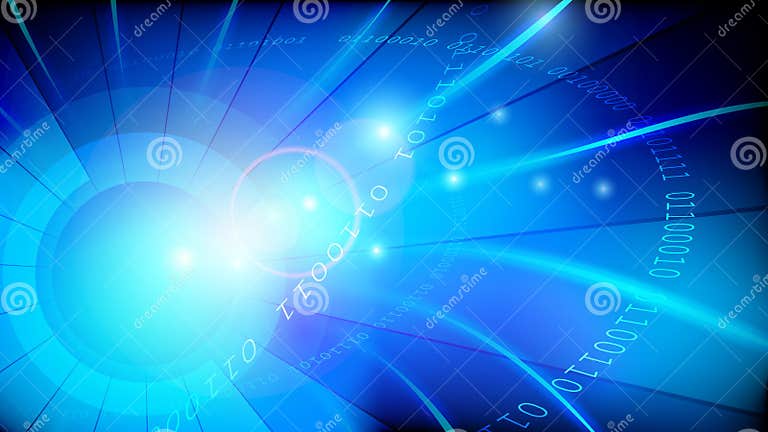 Blue data background stock vector. Illustration of flowing - 29238153