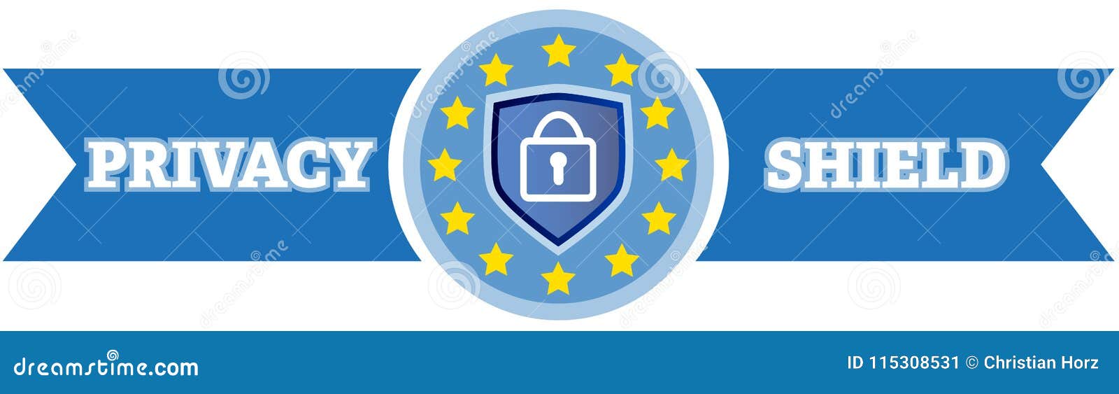 Data Security Privacy Shield Logo with Padlock Stock Vector ...