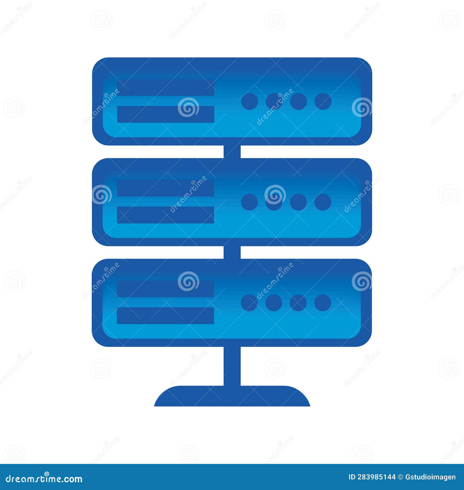Blue data server rack stock vector. Illustration of internet - 283985144