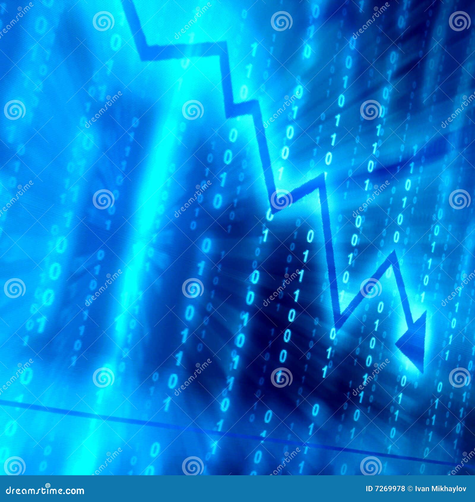 Blue data space stock illustration. Illustration of future - 7269978