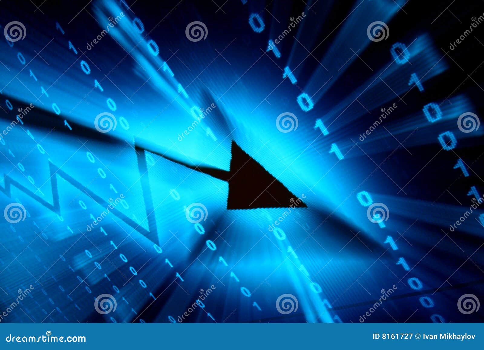Blue data space stock illustration. Illustration of macro - 8161727