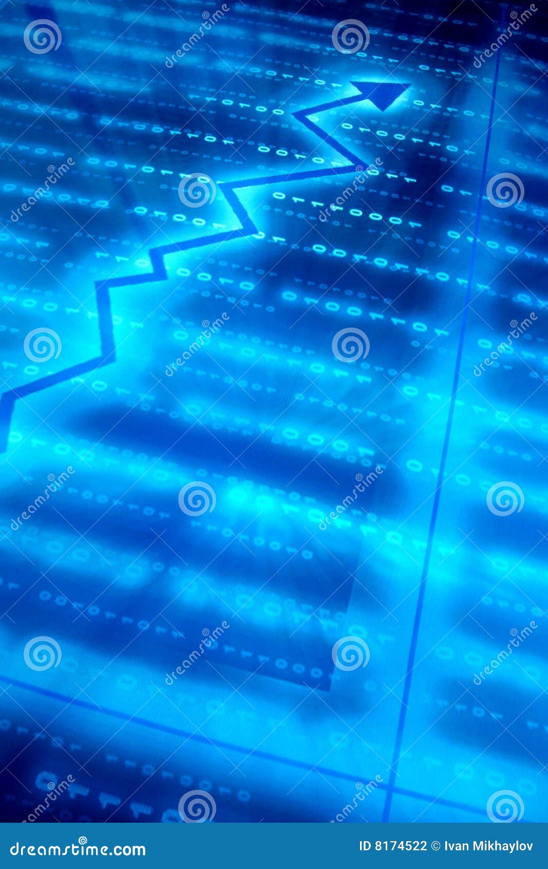 Blue data space stock illustration. Illustration of grow - 8174522