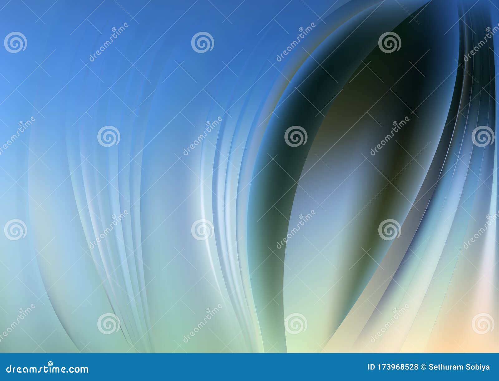 Blue Daytime Template Background Vector Illustration Design Stock ...