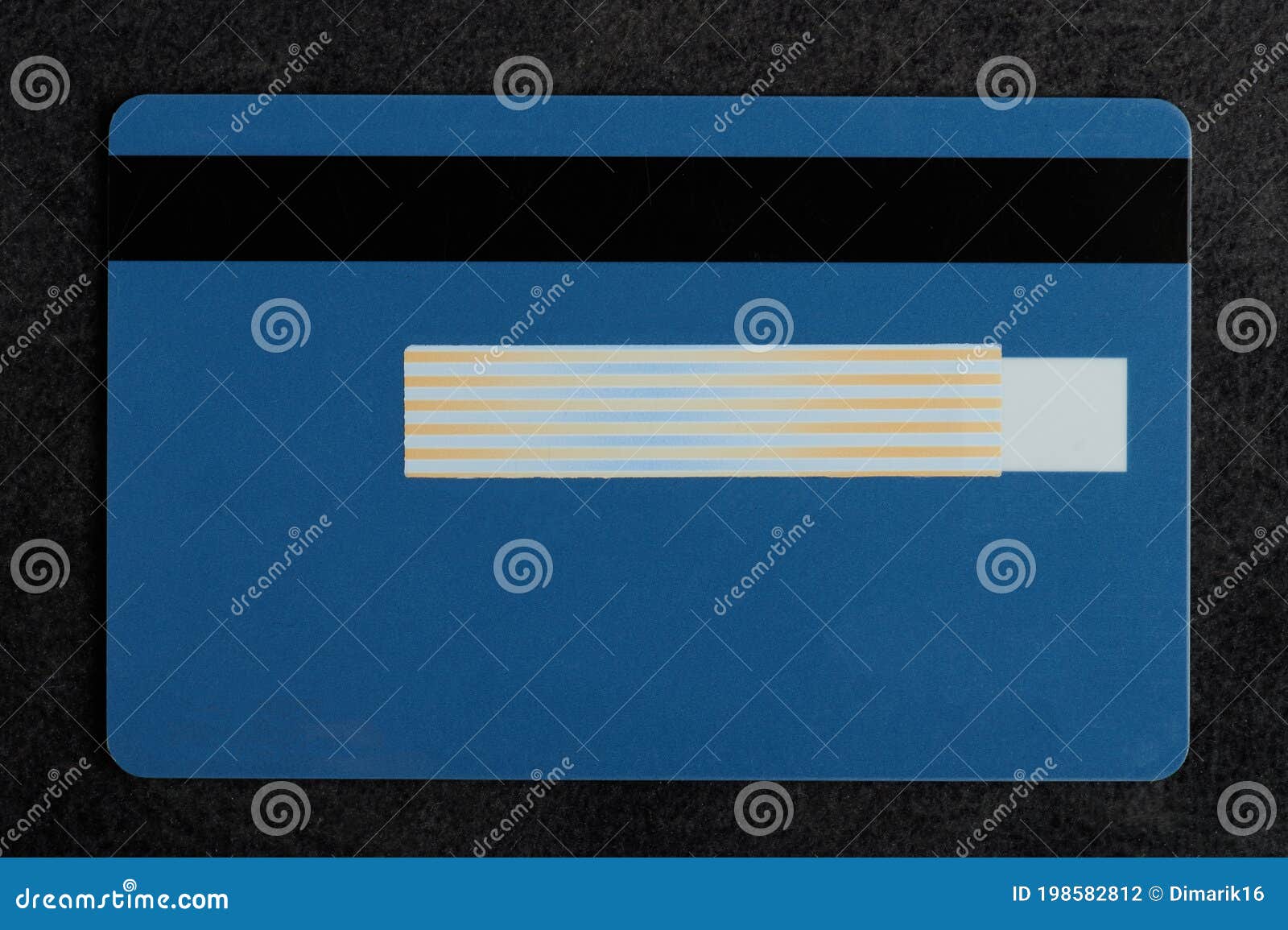 Blue Debit Card with Space for Signature Stock Photo - Image of payment ...