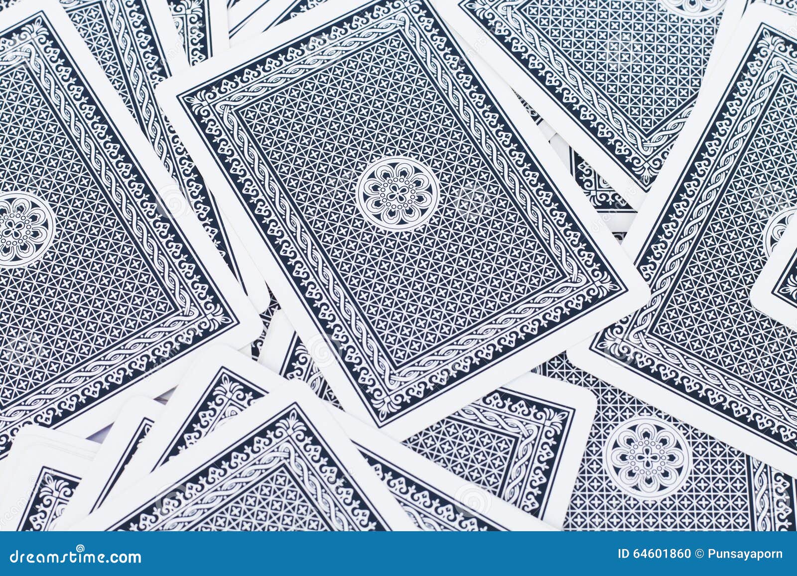 Blue Deck of Playing Cards Background Stock Photo - Image of pack ...