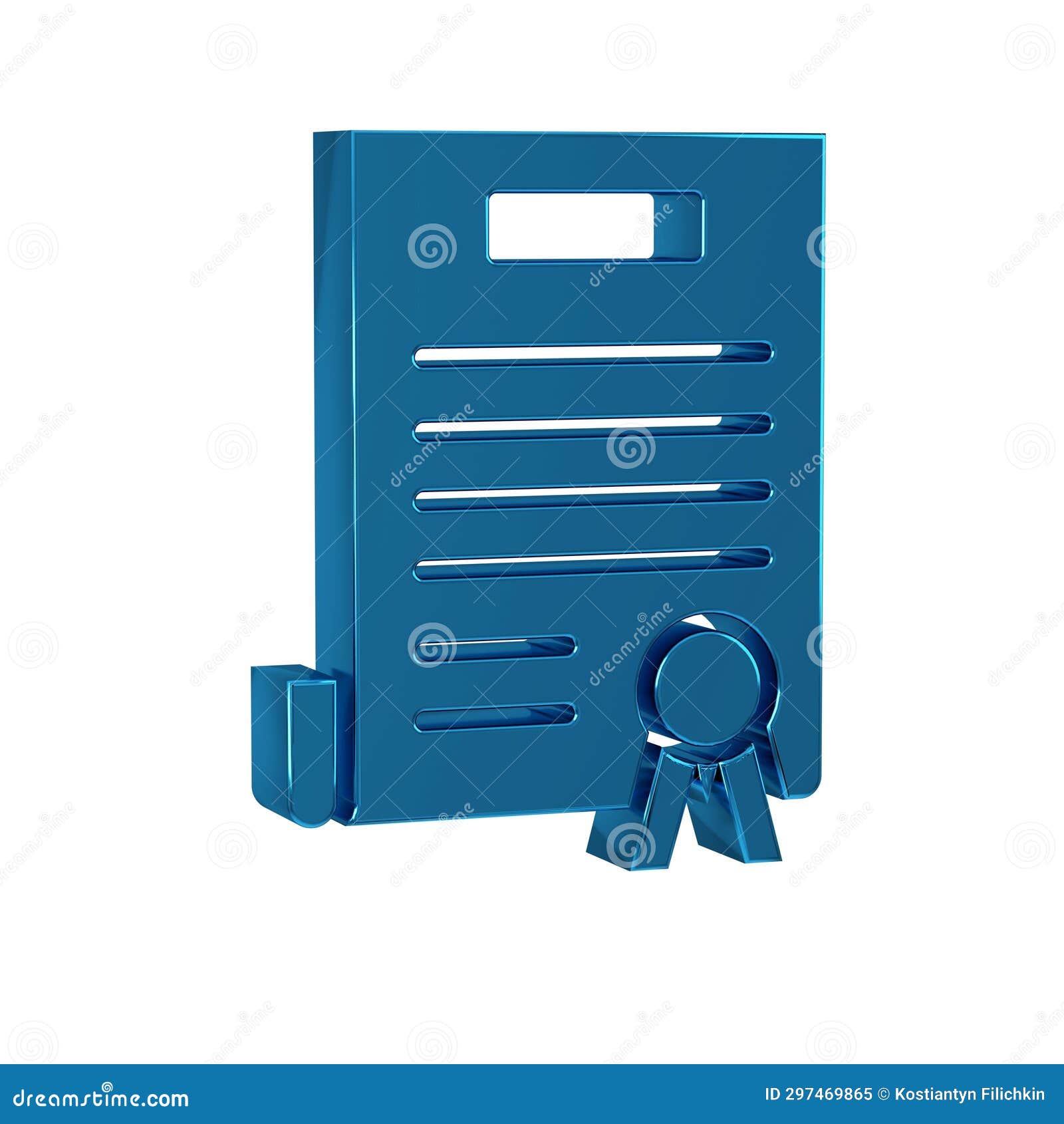 Blue Declaration of Independence Icon Isolated on Transparent ...