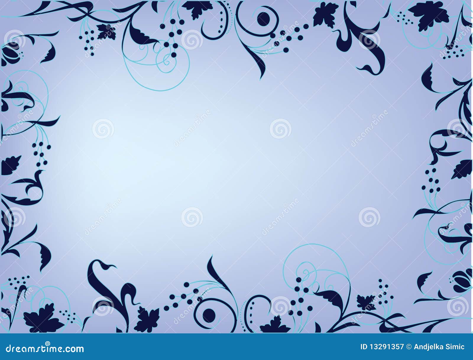 Blue decoration stock vector. Illustration of ornate - 13291357