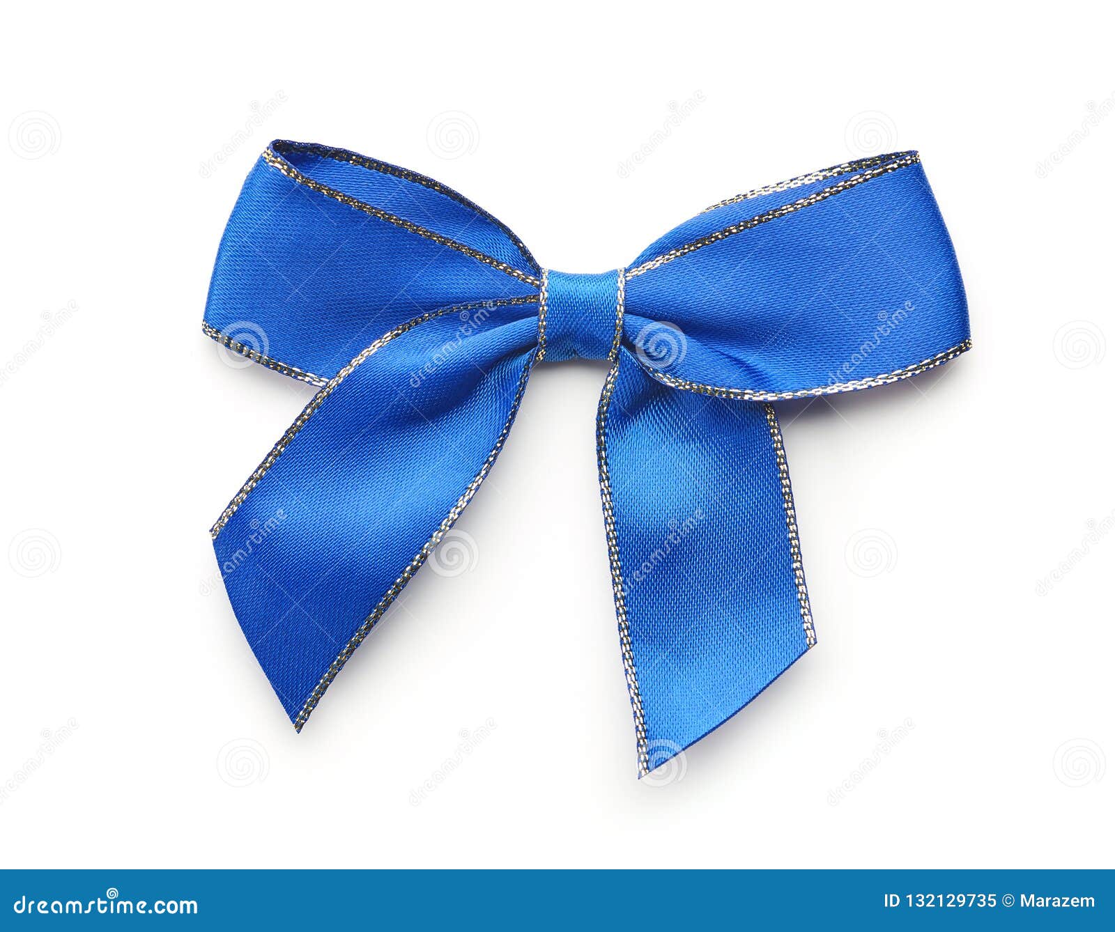 Blue decorative bow stock image. Image of background - 132129735